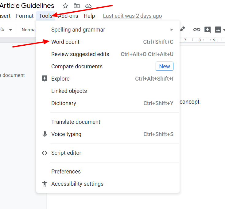 How To Check Word Count In Google Docs OfficeBeginner