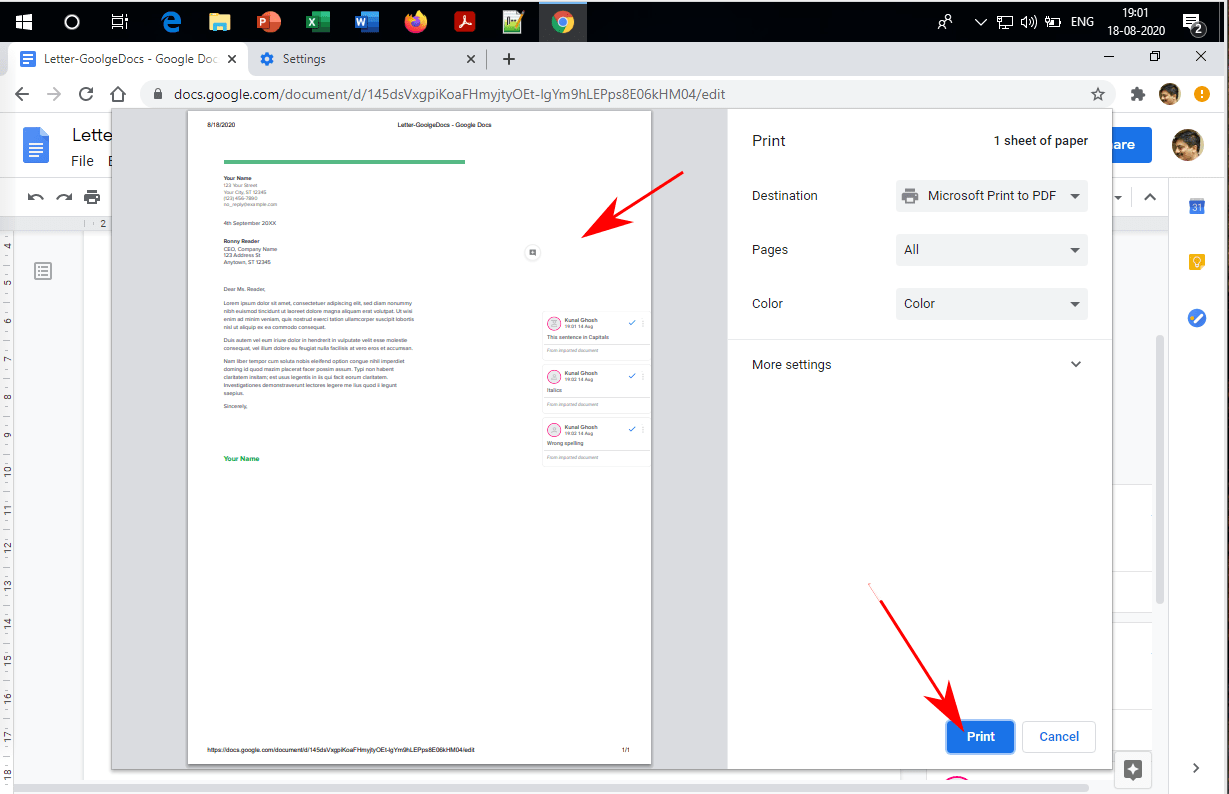 How To Print A Google Doc With Comments OfficeBeginner