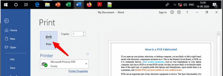How To Print Black And White On MS Word OfficeBeginner