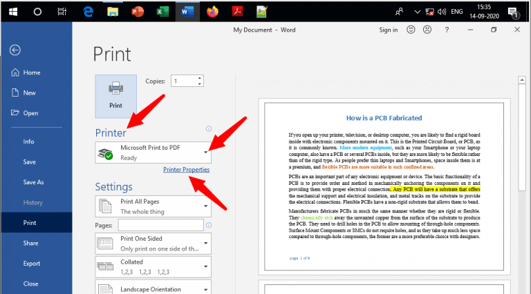 How To Print Black And White On MS Word OfficeBeginner