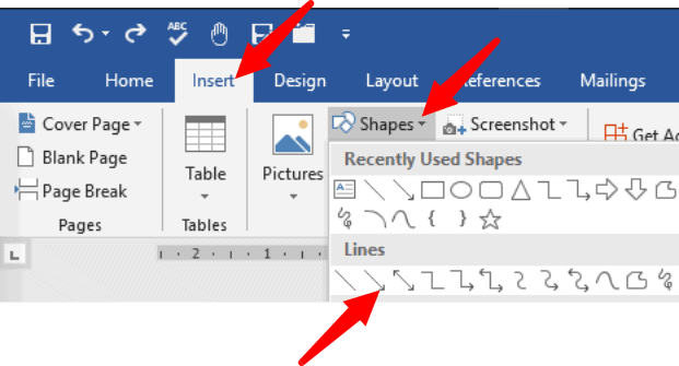 Making Arrows In Word