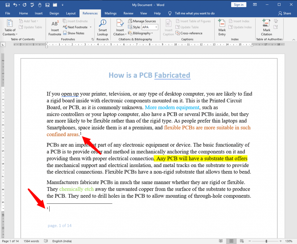 How To Insert Footnotes And Endnotes In MS Word Document OfficeBeginner