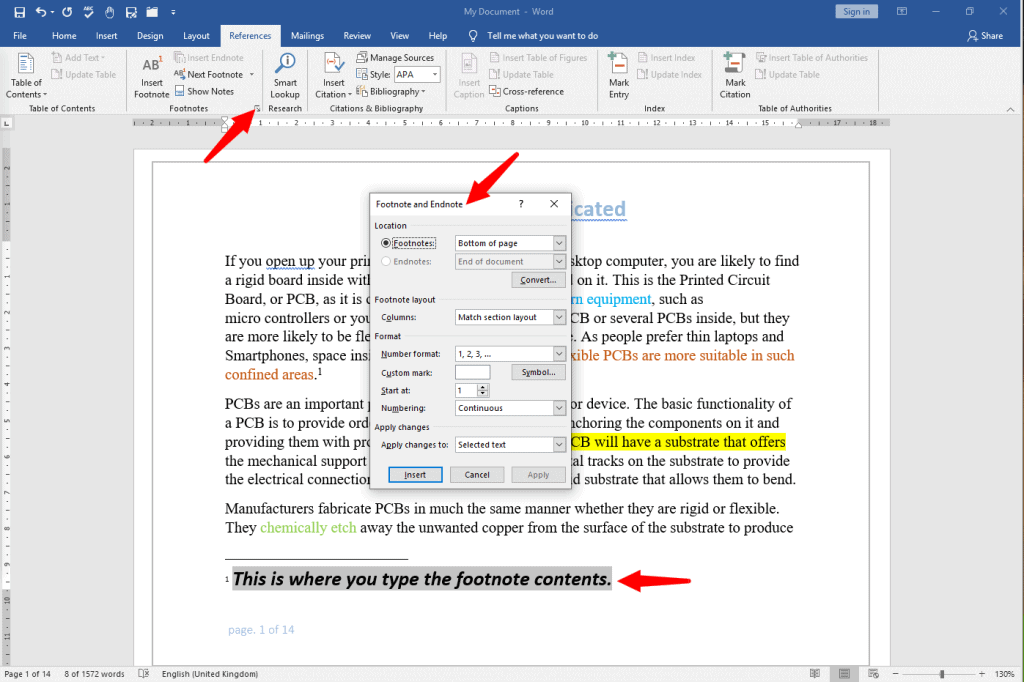 How To Insert Footnotes And Endnotes In MS Word Document OfficeBeginner