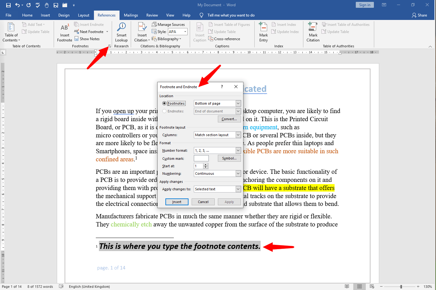 How To Insert Footnotes And Endnotes In MS Word Document OfficeBeginner