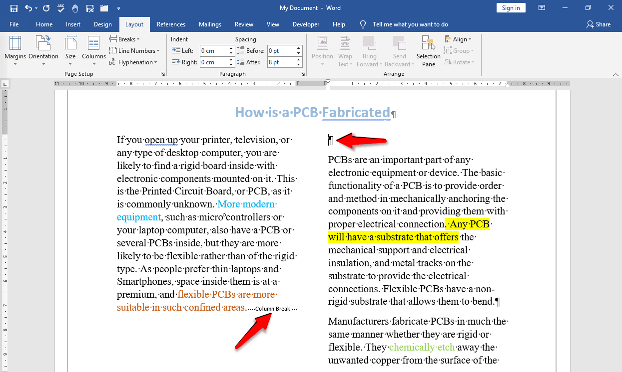 What Is The Difference Between Page Break And Section Break 