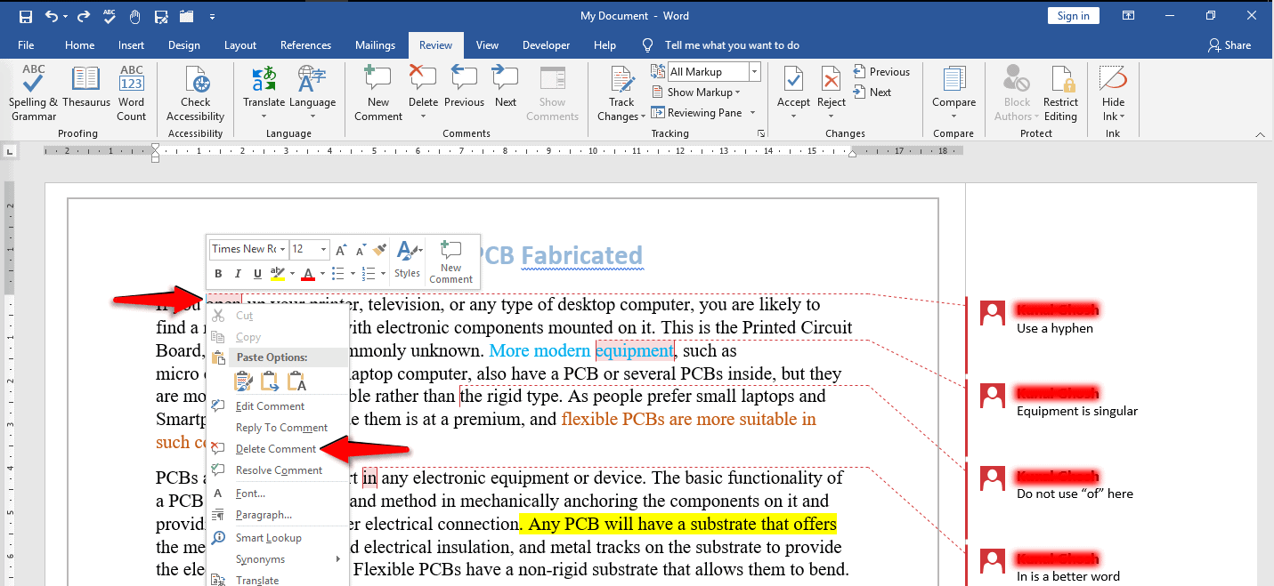 How To Delete Comments In Word OfficeBeginner