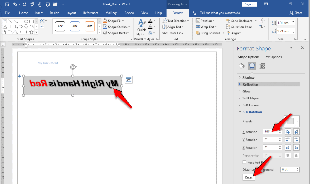 How To Mirror Flip Text In MS Word OfficeBeginner