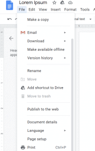 How to create one-inch margin in Google Docs - OfficeBeginner