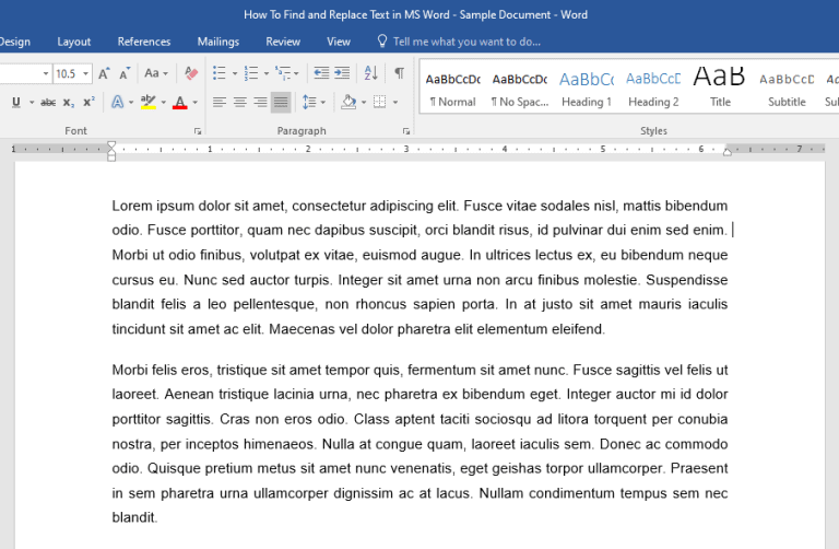 How to Find and Replace text in MS Word - OfficeBeginner