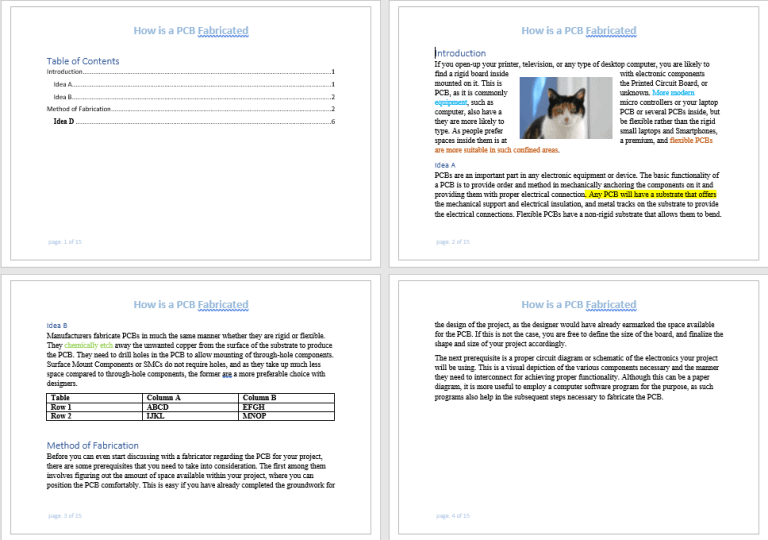 How to add a table of contents in a word document - OfficeBeginner
