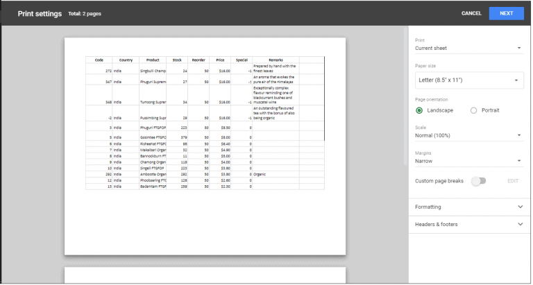 How to Set Print Area in Google Sheets - OfficeBeginner