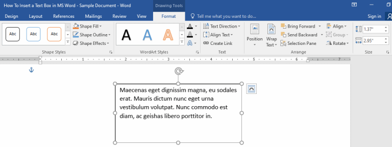 How to Insert a Text Box in MS Word - OfficeBeginner