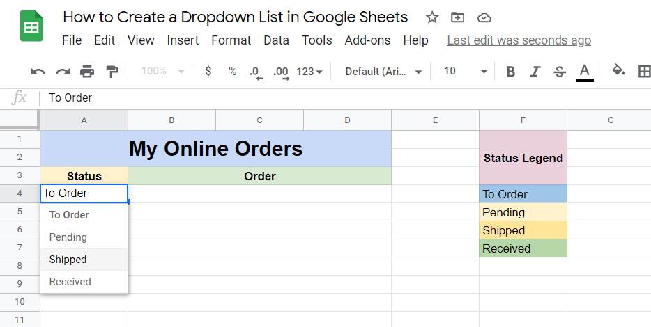 How To Create A Dropdown List In Google Sheets OfficeBeginner