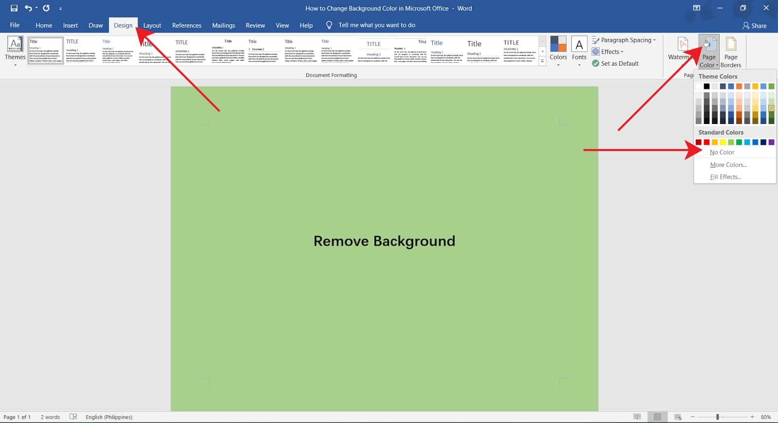 Tips To Print Background Color In Microsoft Word Gambaran