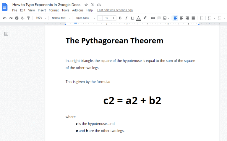 How To Type Exponents In Google Docs OfficeBeginner