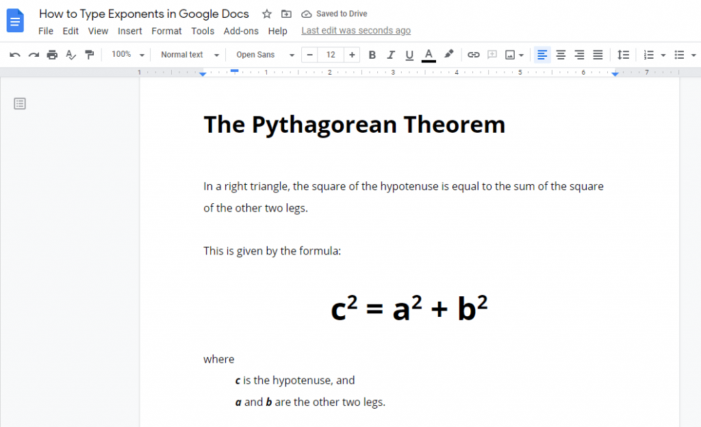 How To Type Exponents In Google Docs OfficeBeginner