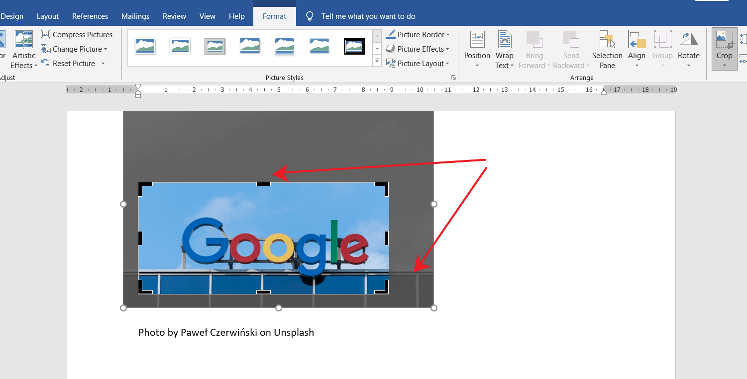 How To crop A picture In Word OfficeBeginner