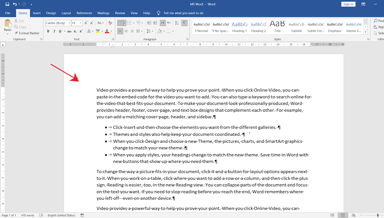 How To Show Formatting Marks In MS Word OfficeBeginner