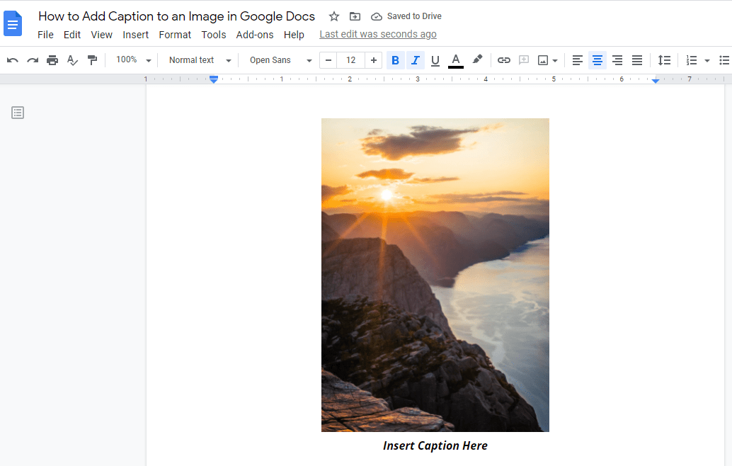 How To Add Caption To An Image In Google Docs OfficeBeginner