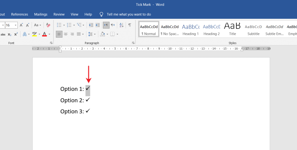 How To Insert Tick Mark In MS Word OfficeBeginner
