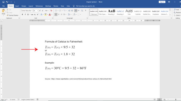 How to Type / Insert Degree Symbol in Word - OfficeBeginner