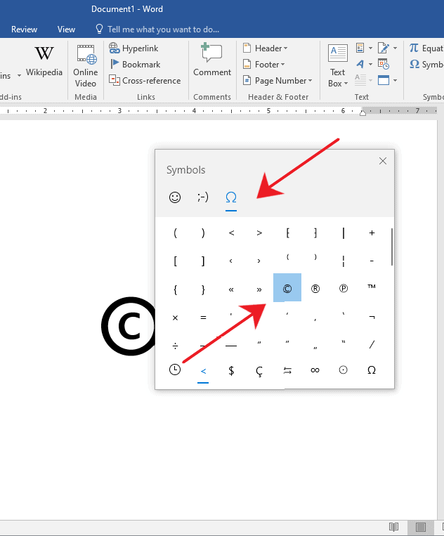 How To Insert The Copyright Symbol In MS Word OfficeBeginner