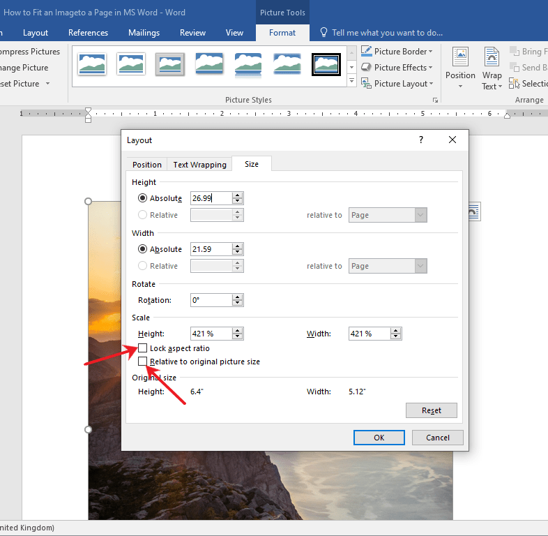 Fit Pictures In Word