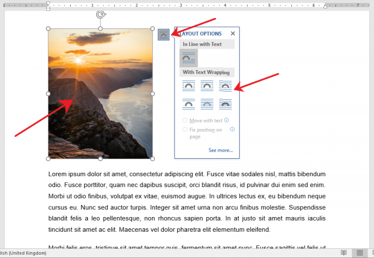 How to Wrap Text Around Images in MS Word? - OfficeBeginner