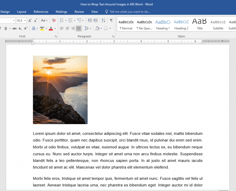 How to Wrap Text Around Images in MS Word? - OfficeBeginner