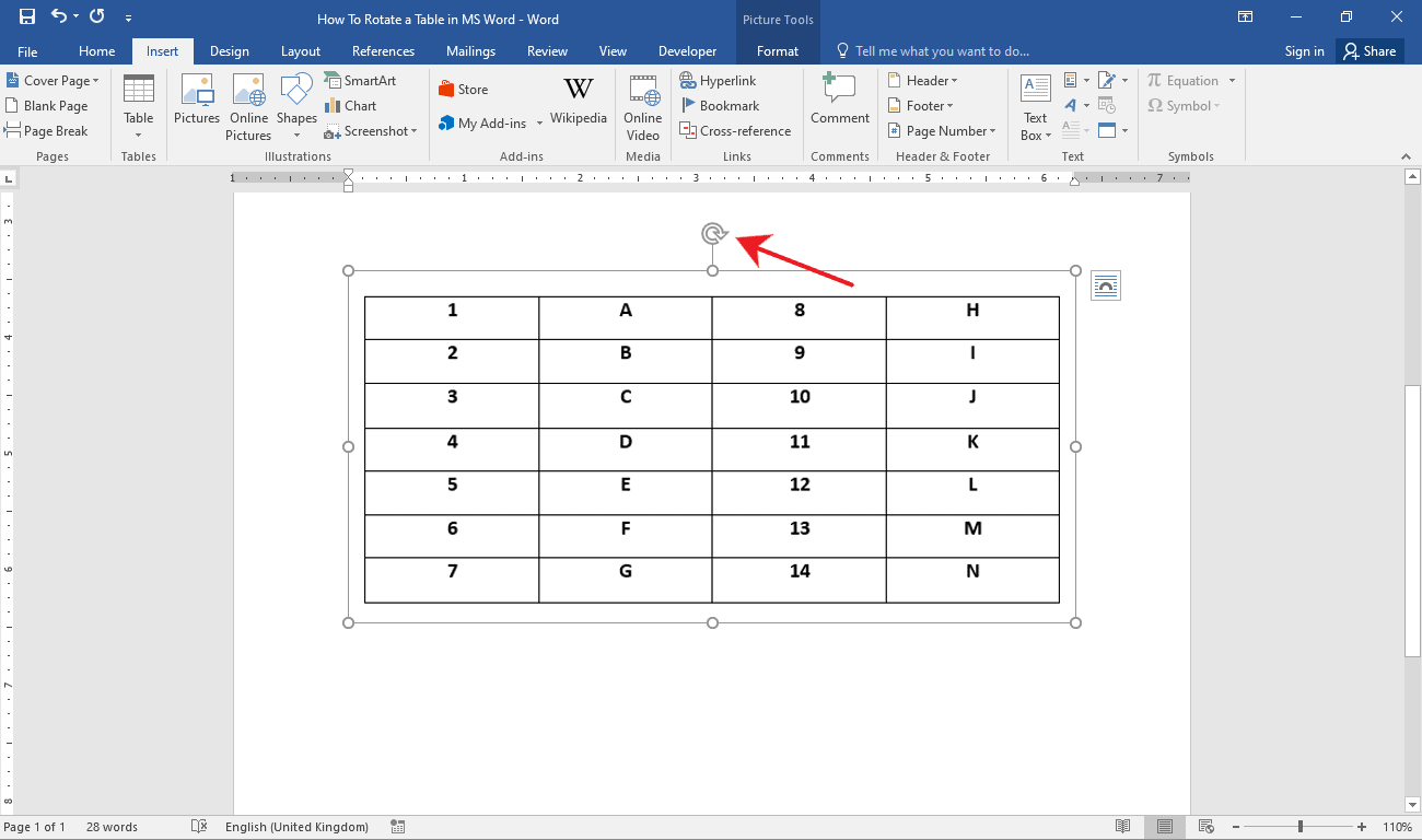 How To Rotate A Table In Word OfficeBeginner
