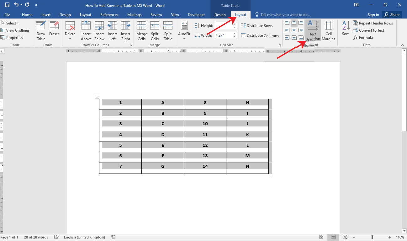 How To Rotate A Table In Word OfficeBeginner