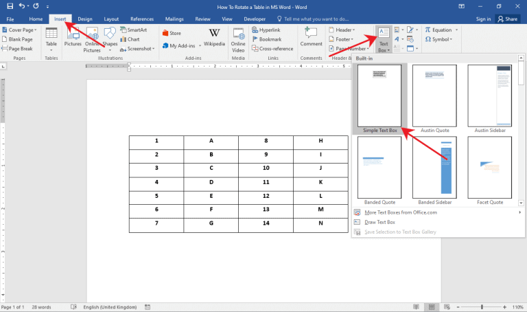 How to Rotate a Table in Word - OfficeBeginner