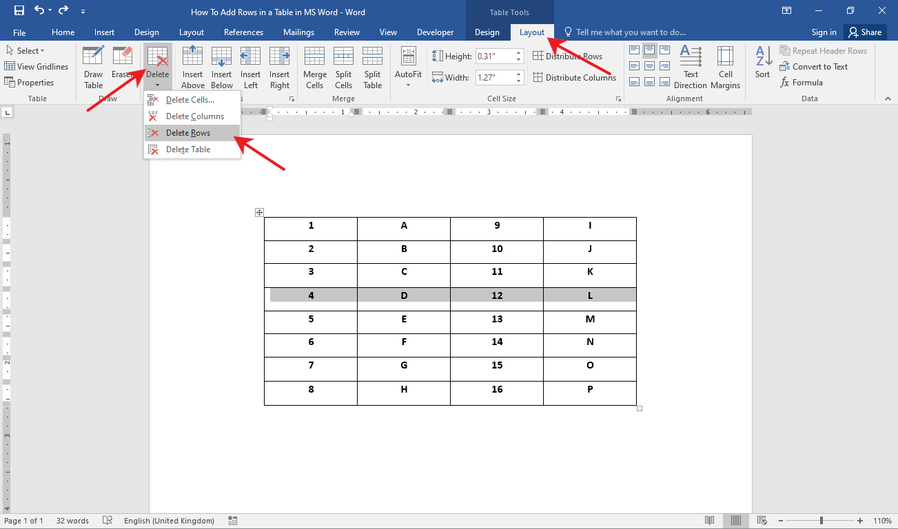 How To Add Row In Ms Word Table Printable Templates