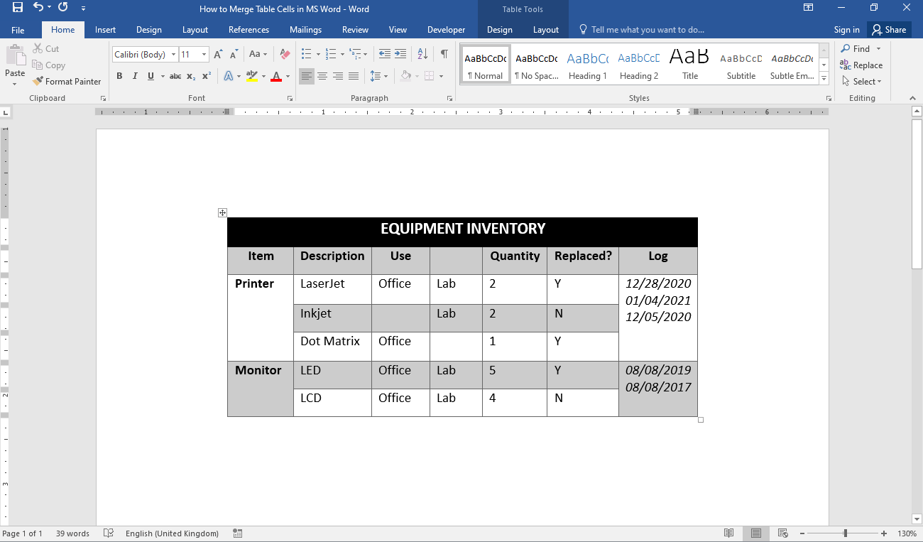 How To Center align A Table In Word OfficeBeginner