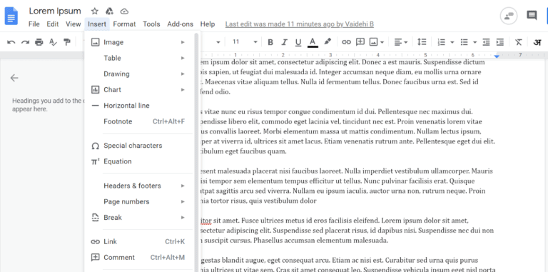How to insert em dash in Google Docs - OfficeBeginner