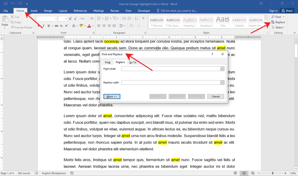 How To Change The Highlight Color In MS Word OfficeBeginner