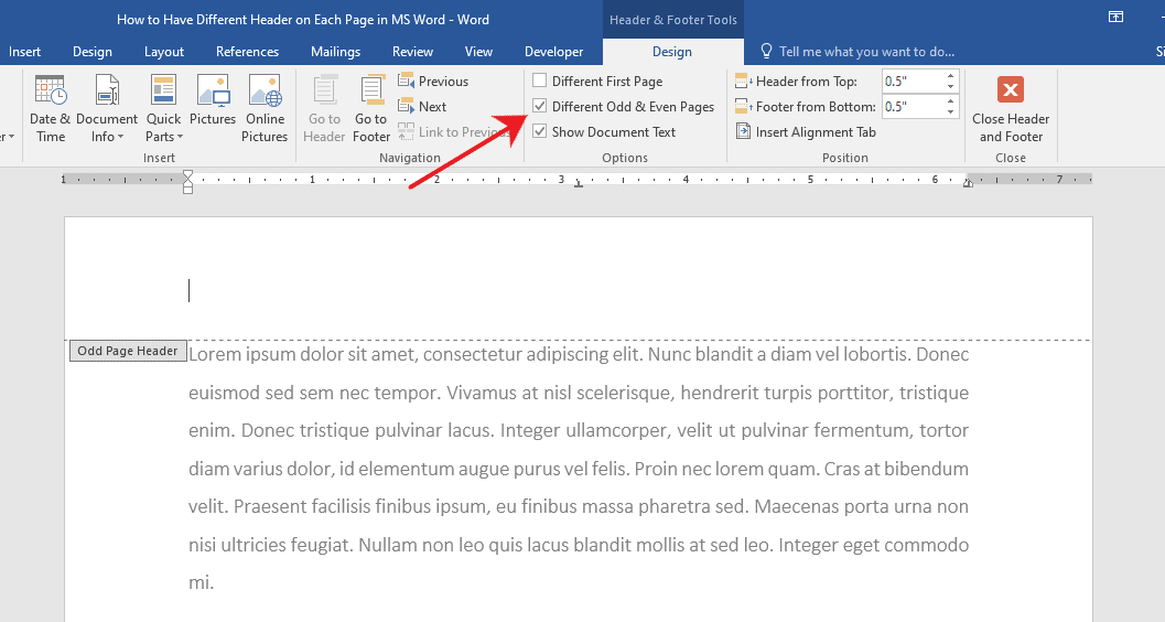  How To Have Different Header For Each Page In MS Word OfficeBeginner