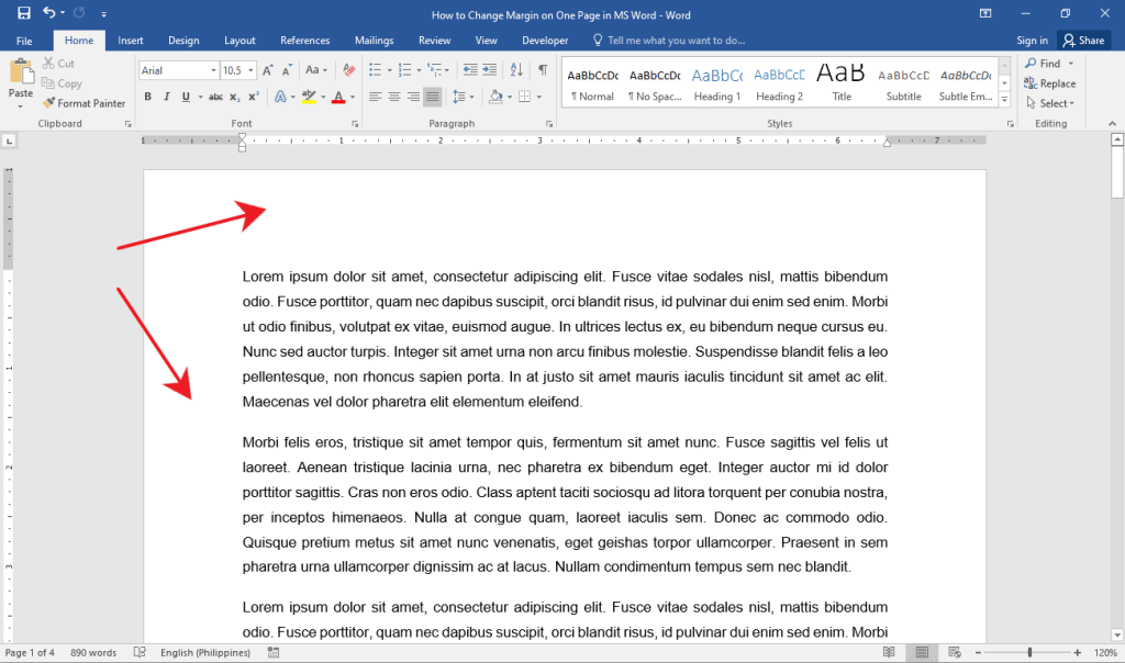 How To Create One inch Margin In MS Word OfficeBeginner