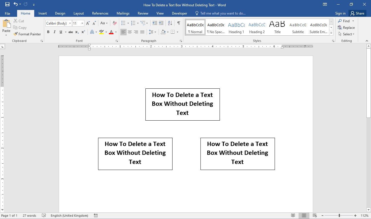 How To Delete Text Box In Word Without Deleting Text OfficeBeginner