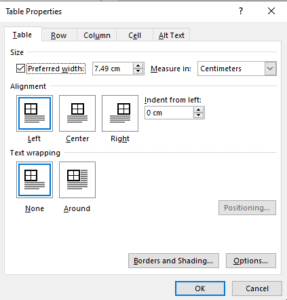 How to wrap text around the table in MS Word - OfficeBeginner