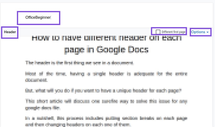 How To Remove Header In A Google Docs OfficeBeginner
