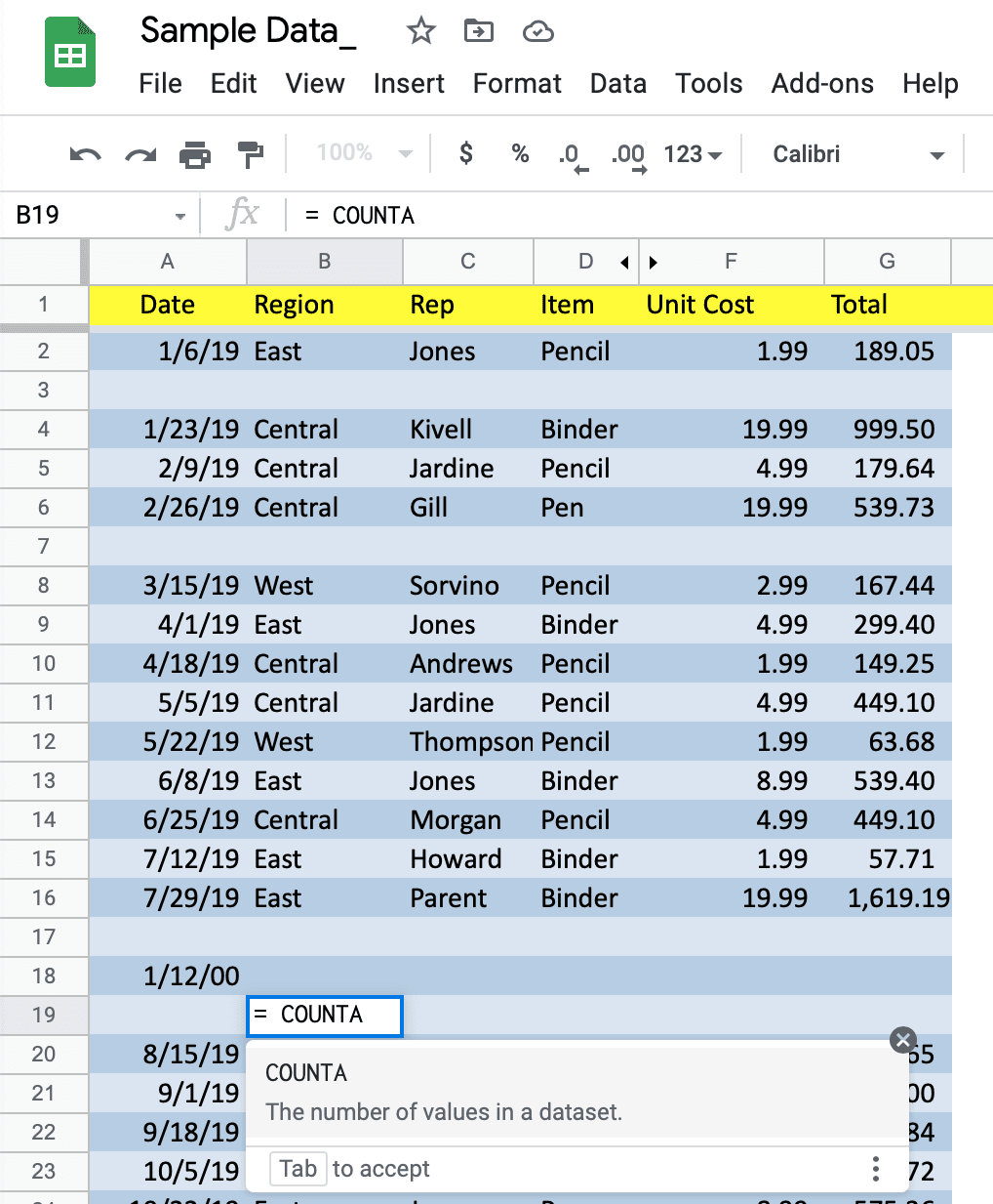 How To Count Non blank Cells In Google Sheets OfficeBeginner How To Count Non blank Cells In Google Sheets OfficeBeginner