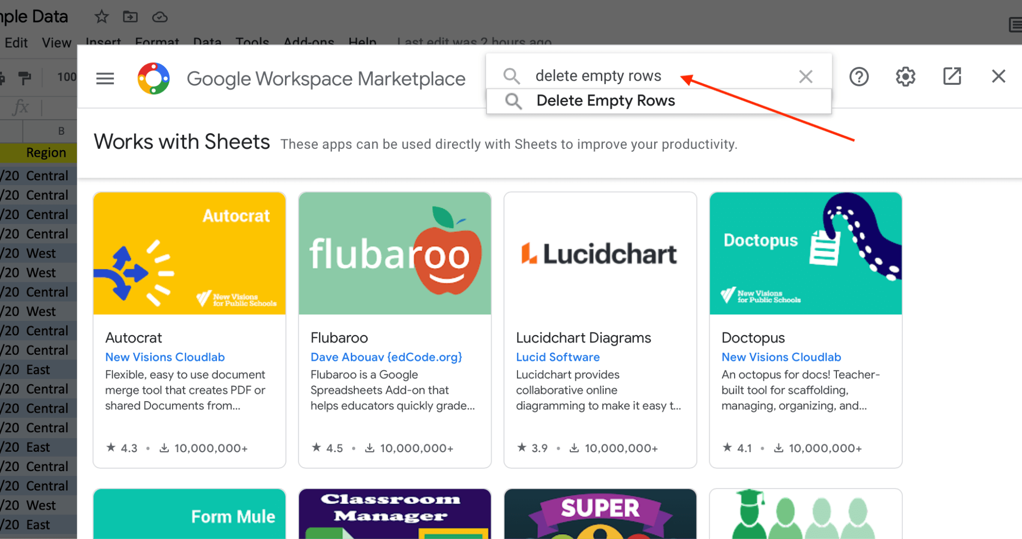 How To Delete Empty Rows In Google Sheets OfficeBeginner