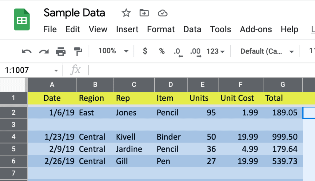 How To Delete Empty Rows In Google Sheets OfficeBeginner