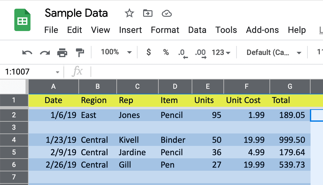 How To Delete Empty Rows In Google Sheets OfficeBeginner