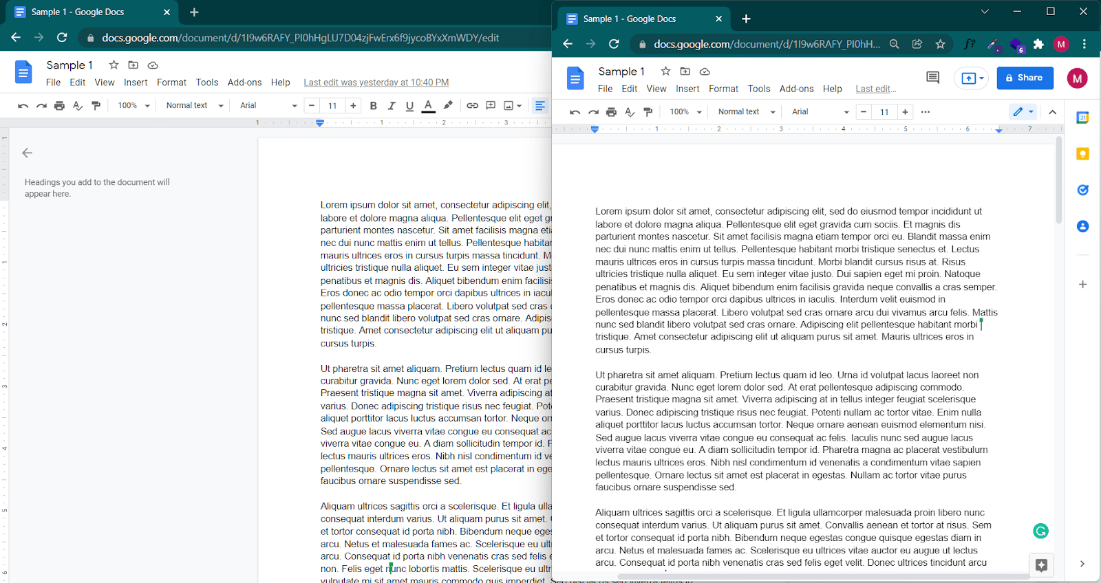 How To View Two Pages Side By Side In Google Docs OfficeBeginner