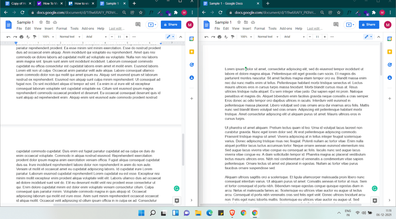 How To View Two Pages Side By Side In Google Docs OfficeBeginner