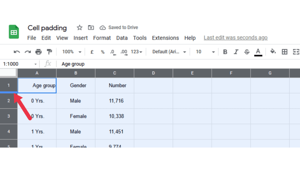 How To Change Cell Padding In Google Sheets OfficeBeginner