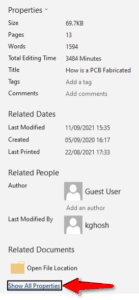 What are document properties in MS Word - OfficeBeginner
