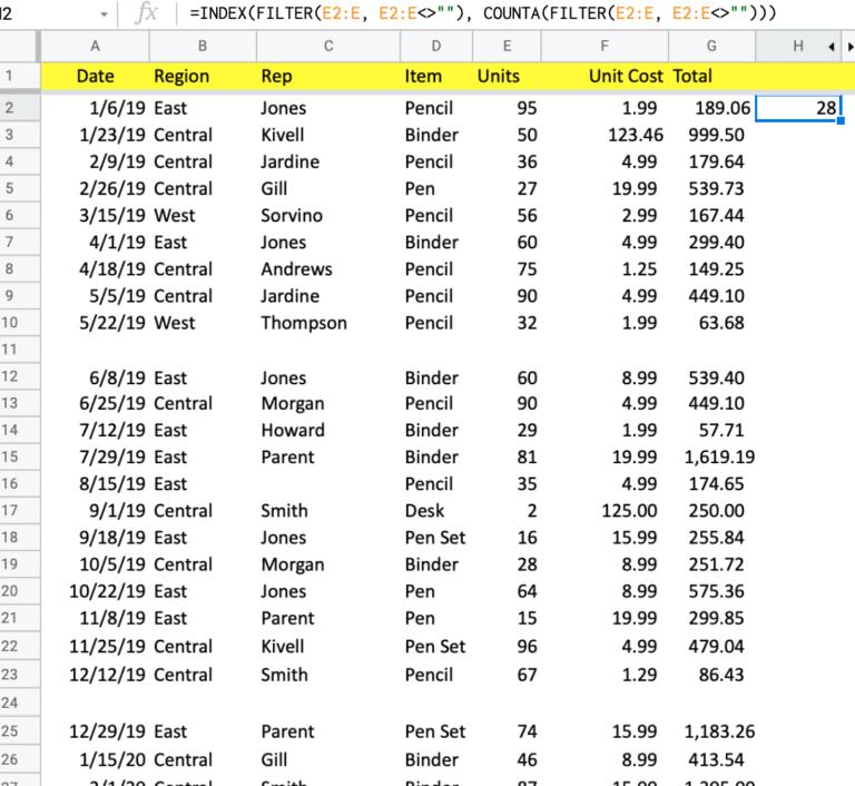 How To Get Last Value In A Column In Google Sheets OfficeBeginner